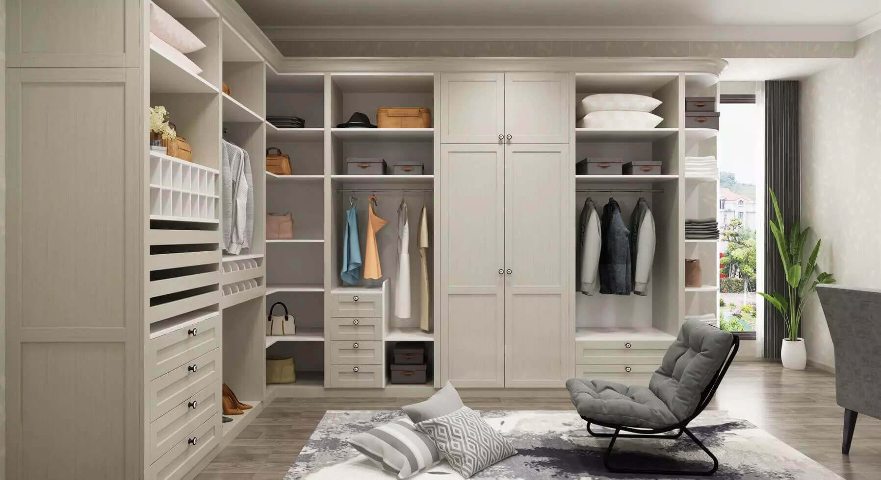 Lemari Pakaian Kamar Tidur Kustom untuk Semua Kebutuhan Penyimpanan Anda